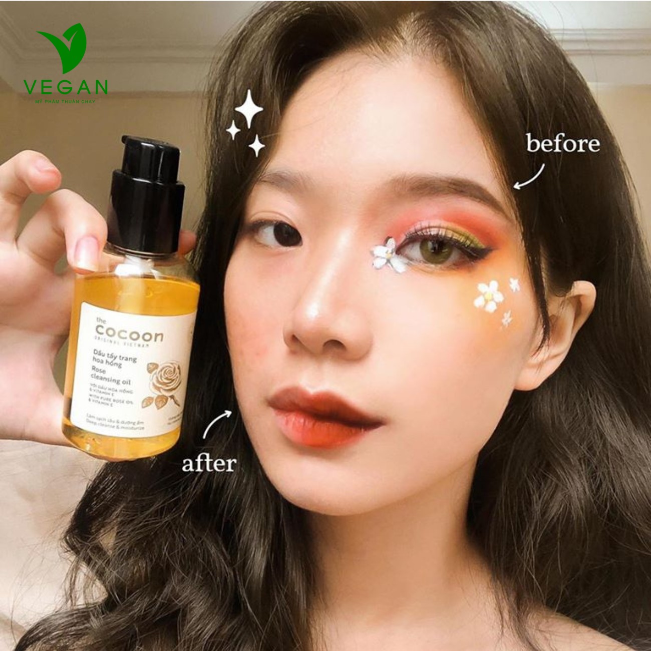 Dầu tẩy trang hoa hồng COCOON 140ml (rose cleansing oil) sạch da, mềm mịn